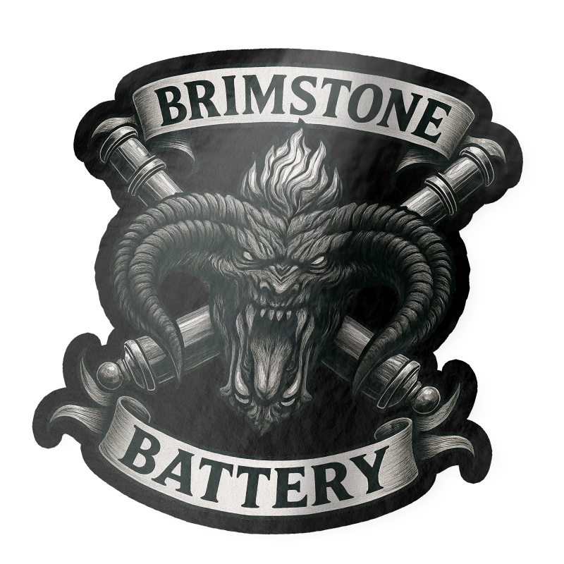 Brimstone Battery 1/10 Sticker – Heavily Suppressed