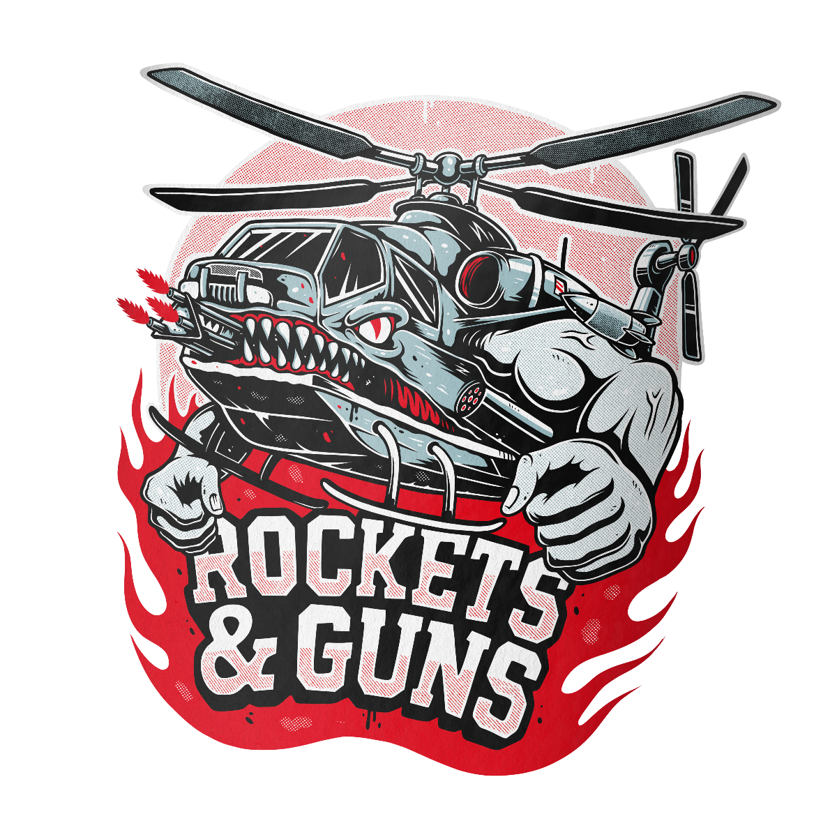 Rockets & Guns (Brotallion Collab) Sticker – Heavily Suppressed