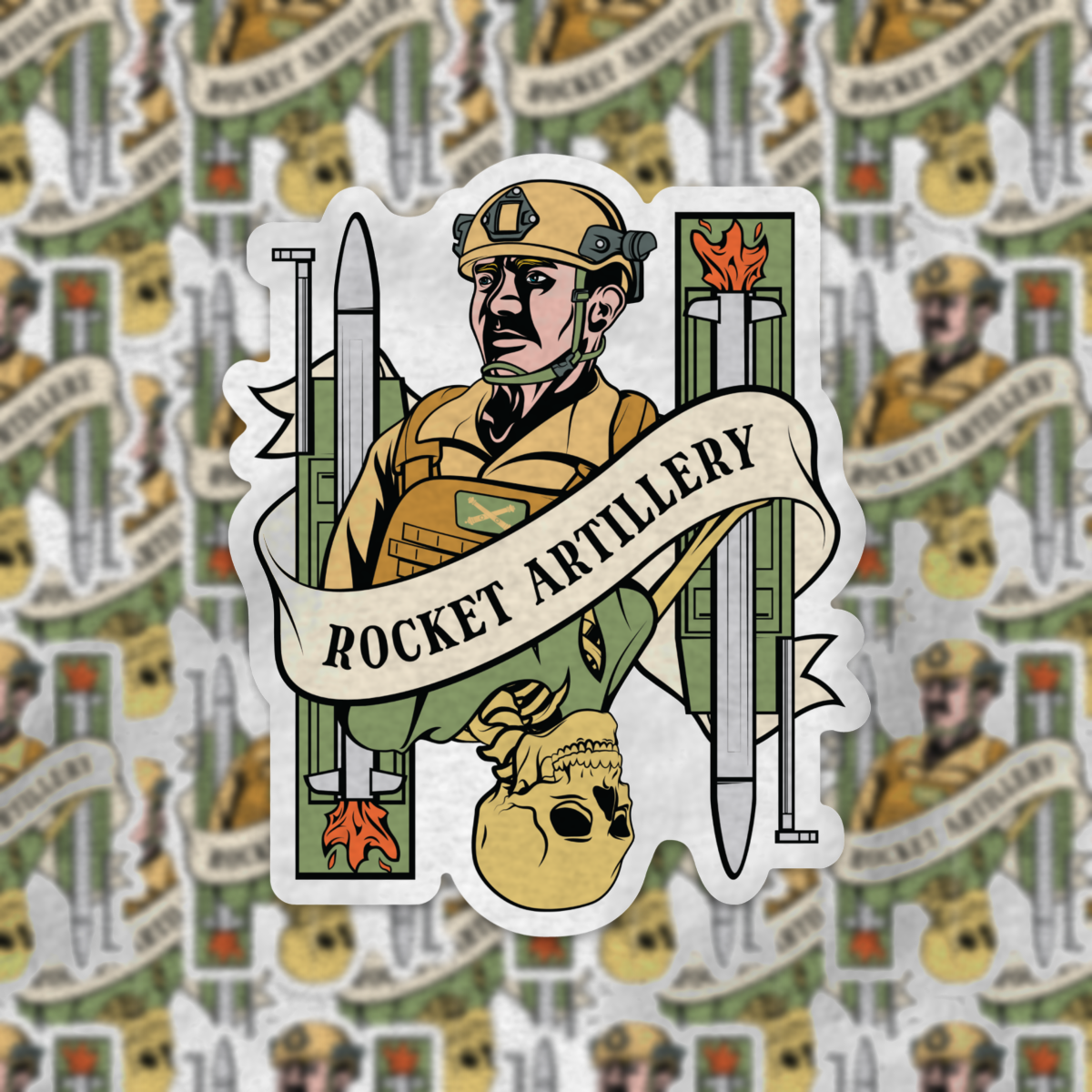 Rockets Death Card Sticker – Heavily Suppressed